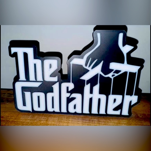 Wall Decor | The Godfather 3d Logo Sign Self Standing Large Mobster ...